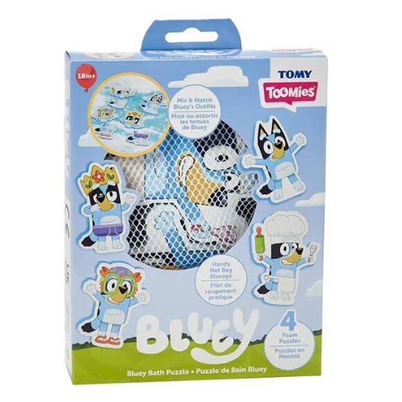 Tomy | Toys | New Tomy Toomies Bluey Bath Puzzle Mix Match Outfits Net ...